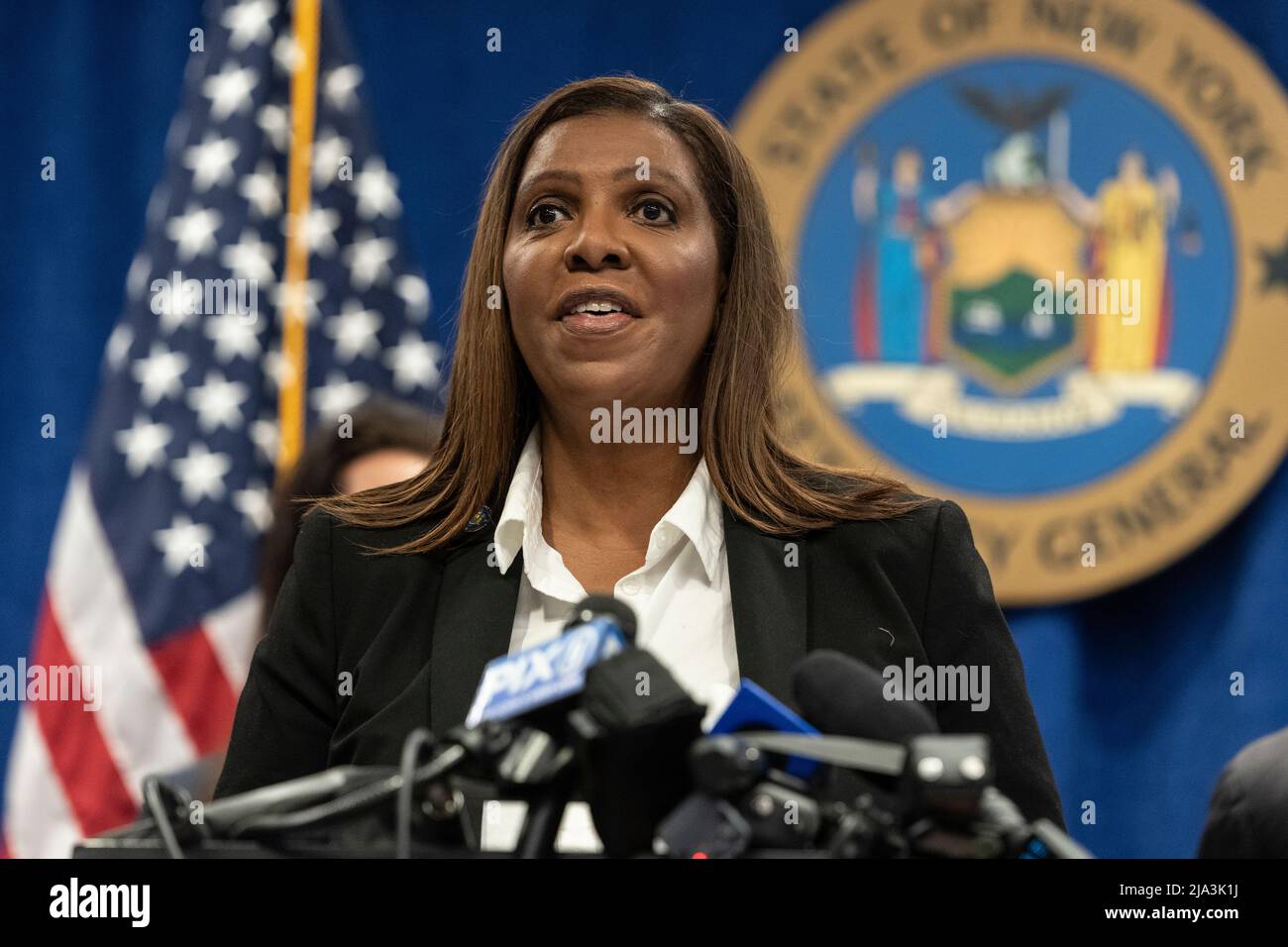 New York Ny May 26 2022 Attorney General Letitia James Speaks
