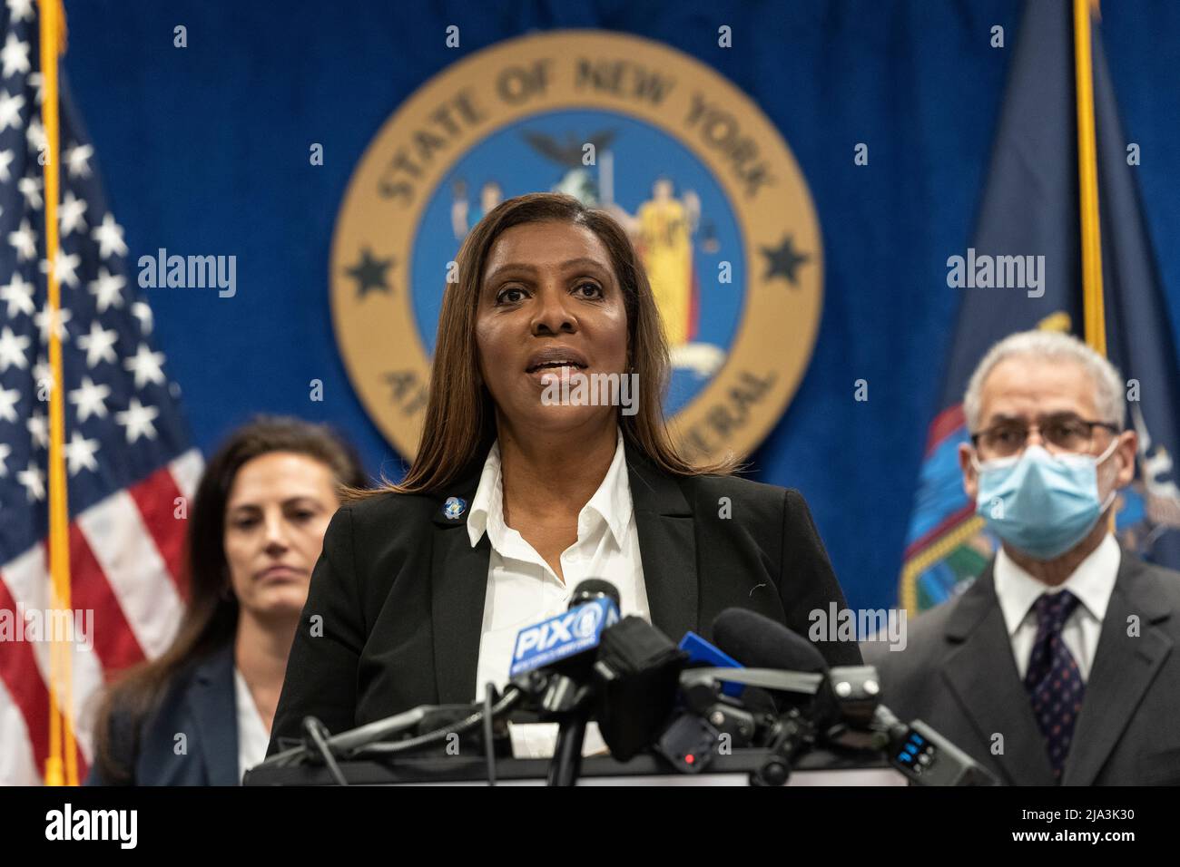 New York Ny May 26 2022 Attorney General Letitia James Speaks