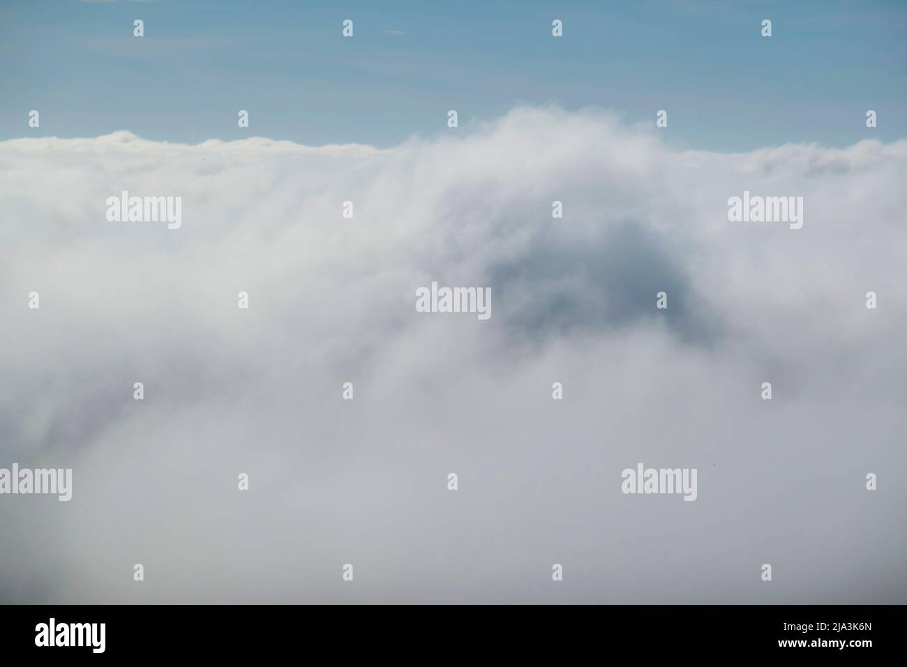 Detail of misty morning fog, cloud formation, weather event Stock Photo ...