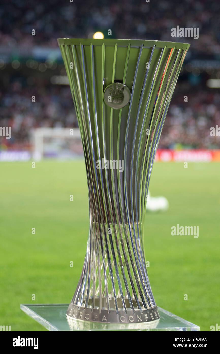 Tirana, Albania. May 25, 2022, UECL Trophy during the Uefa "Uefa ...