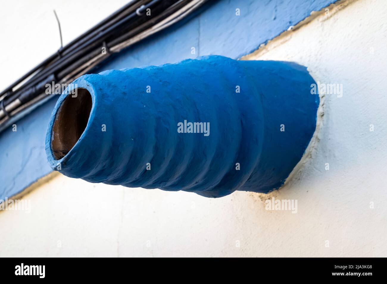 Traditional water drainage system on house made of ceramic Stock Photo ...