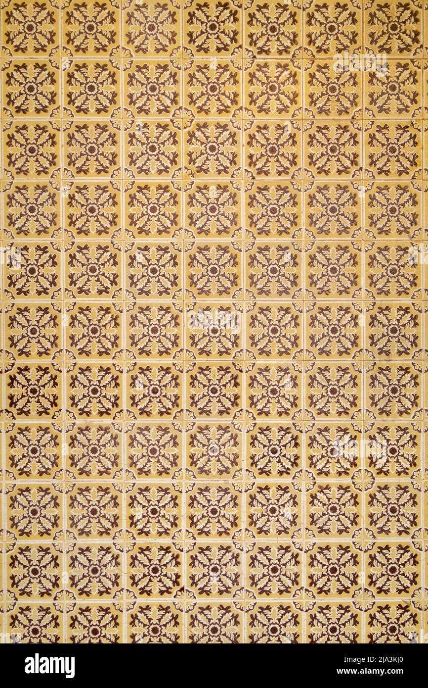 Typical azulejo tile artwork from Portugal, that are used for covering ...