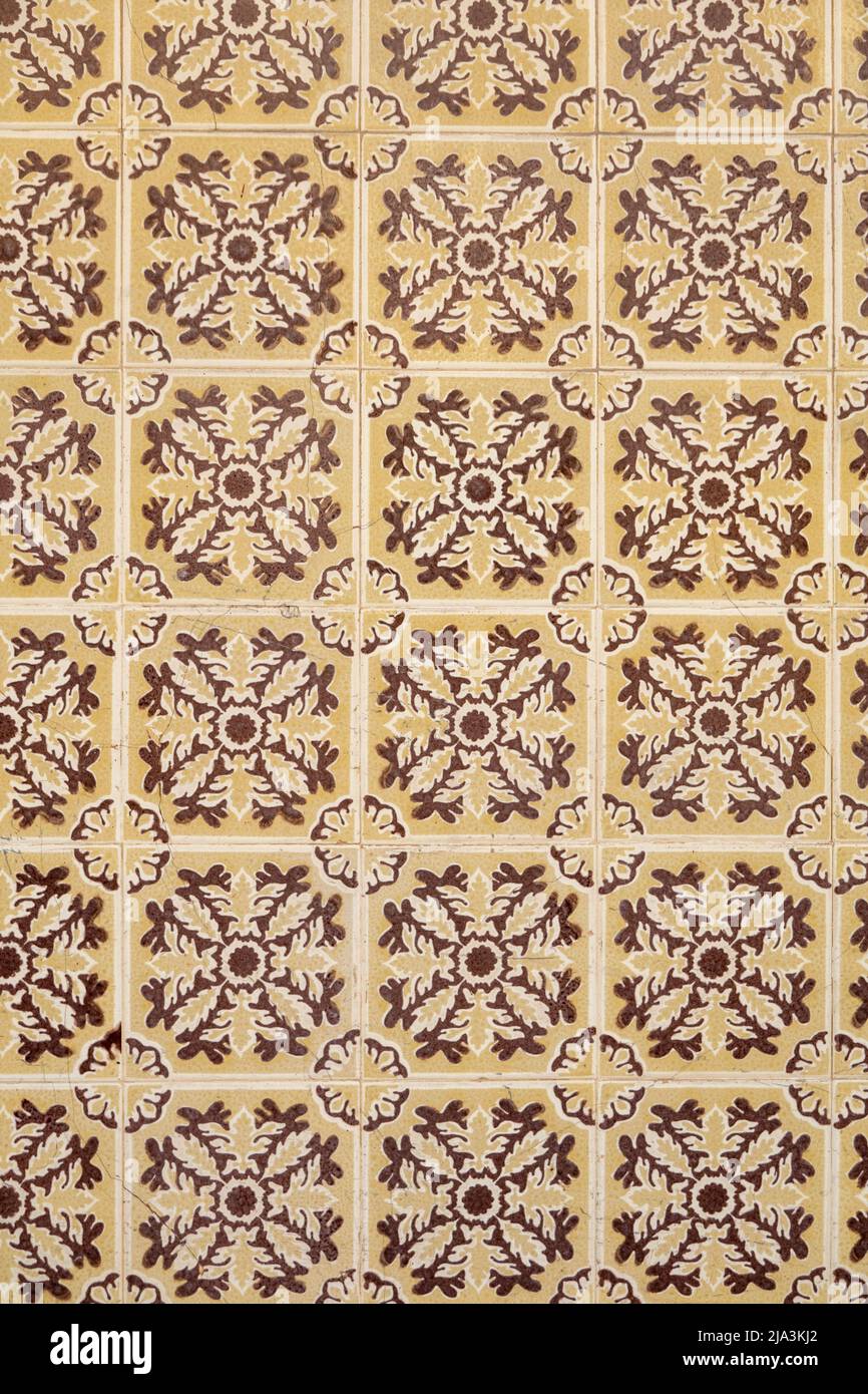 Typical azulejo tile artwork from Portugal, that are used for covering ...
