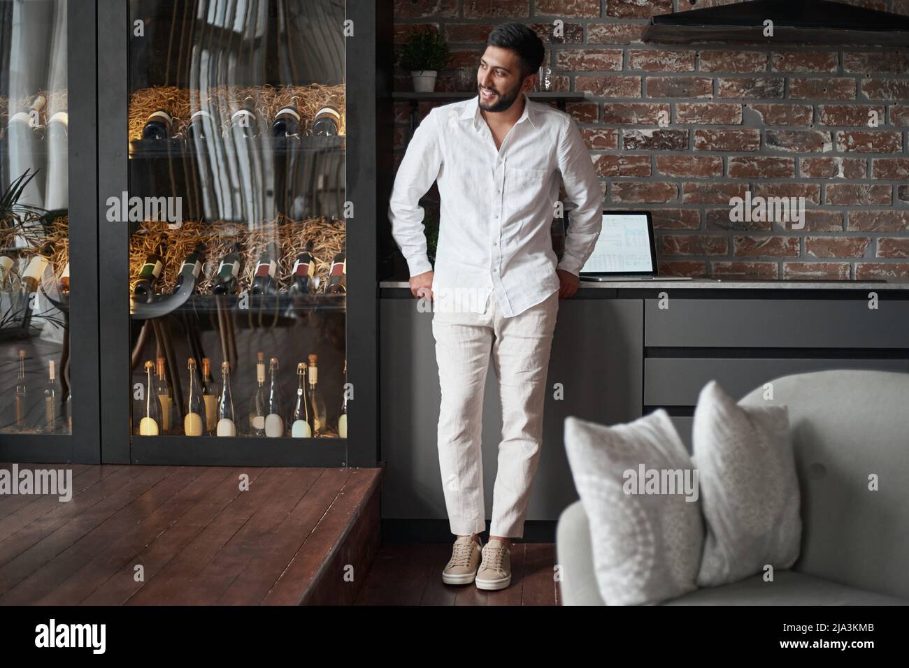Smiling male owner winery hi-res stock photography and images - Alamy