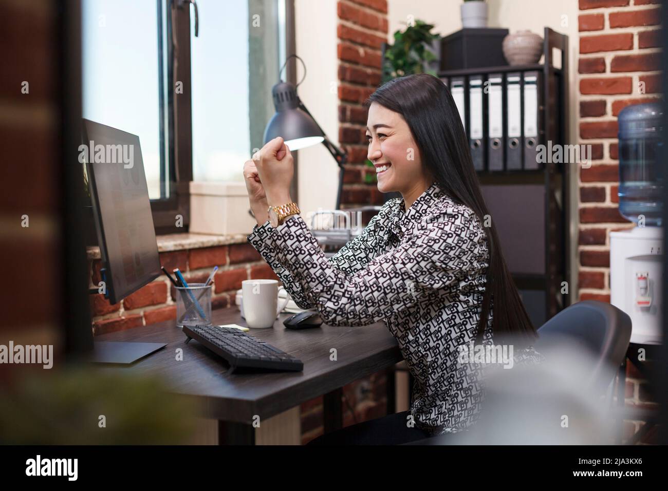 Celebration success work job promotion hi-res stock photography and ...