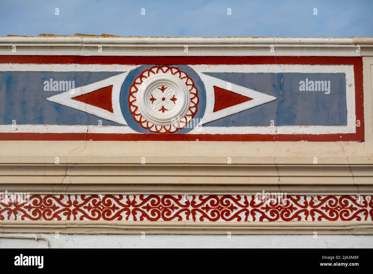Typical architecture of Algarve rustic buildings with intricate designs ...