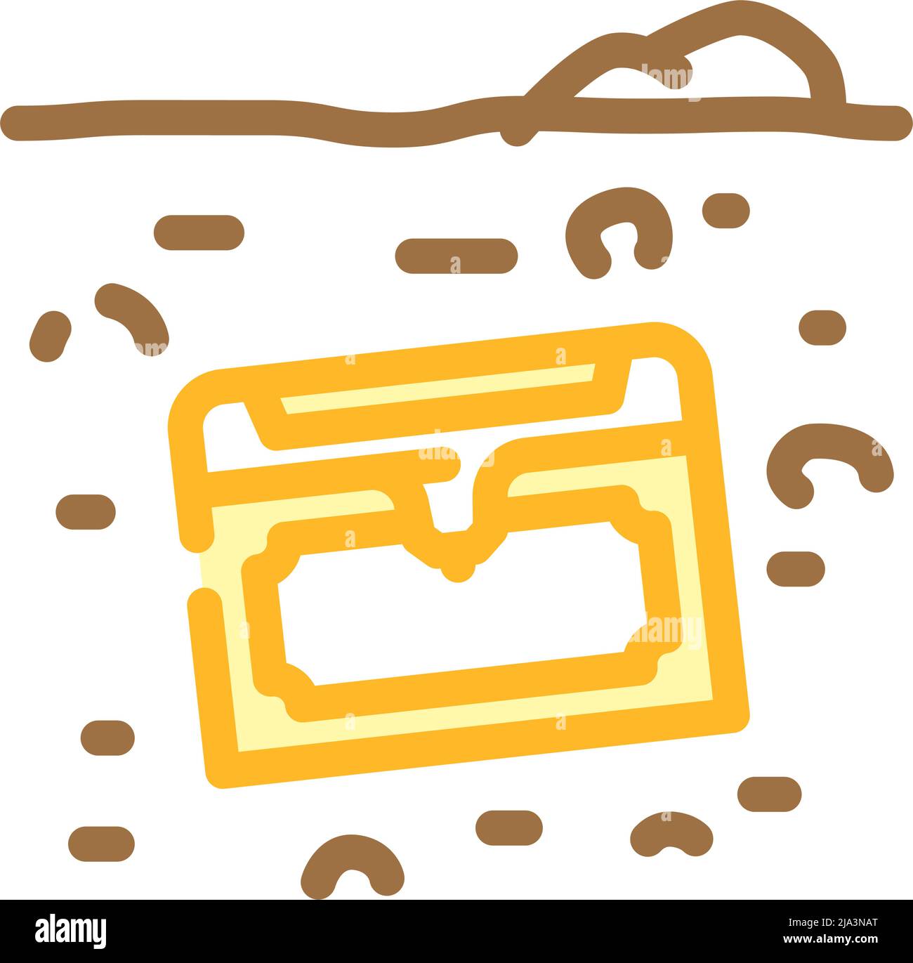buried treasure color icon vector illustration Stock Vector Image & Art ...