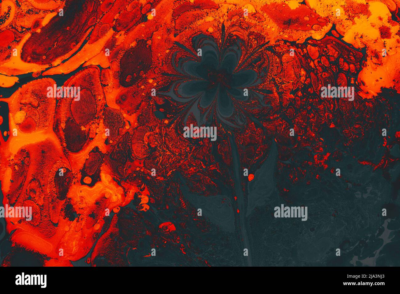 Abstract ebru cover art. Floral Ebru marbling texture background design ...