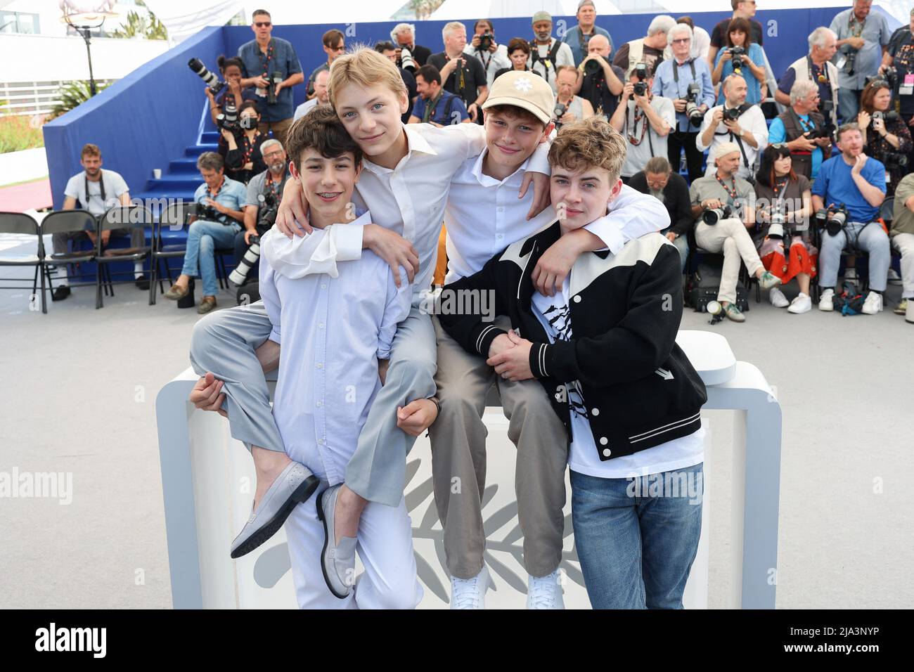 Cannes, France. May 27, 2022, Gustav De Waele, Eden Dambrine, Leon ...