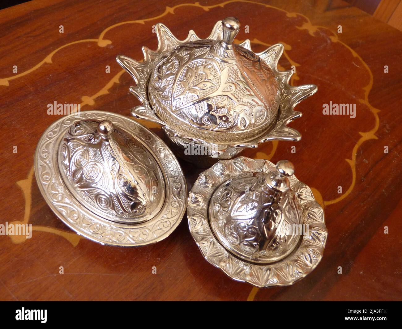 Turkish authentic metal plate Stock Photo - Alamy