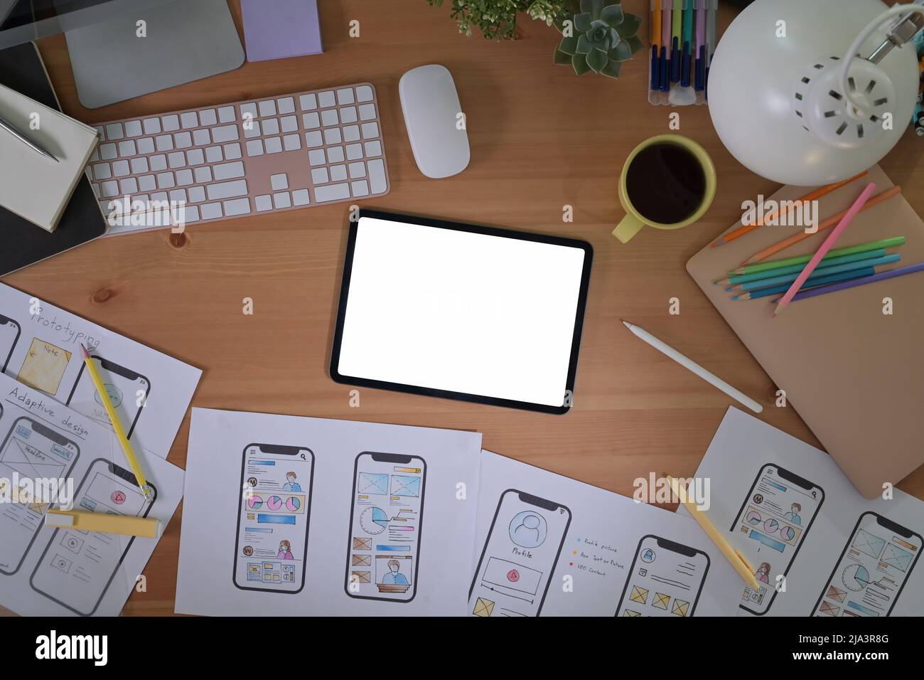 Website wireframe sketches hi-res stock photography and images - Alamy