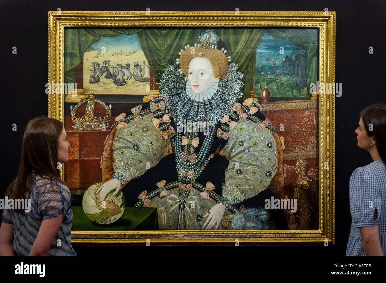 London, UK. 27 May 2022. ""The Armada Portrait", 1588, on show at a ...