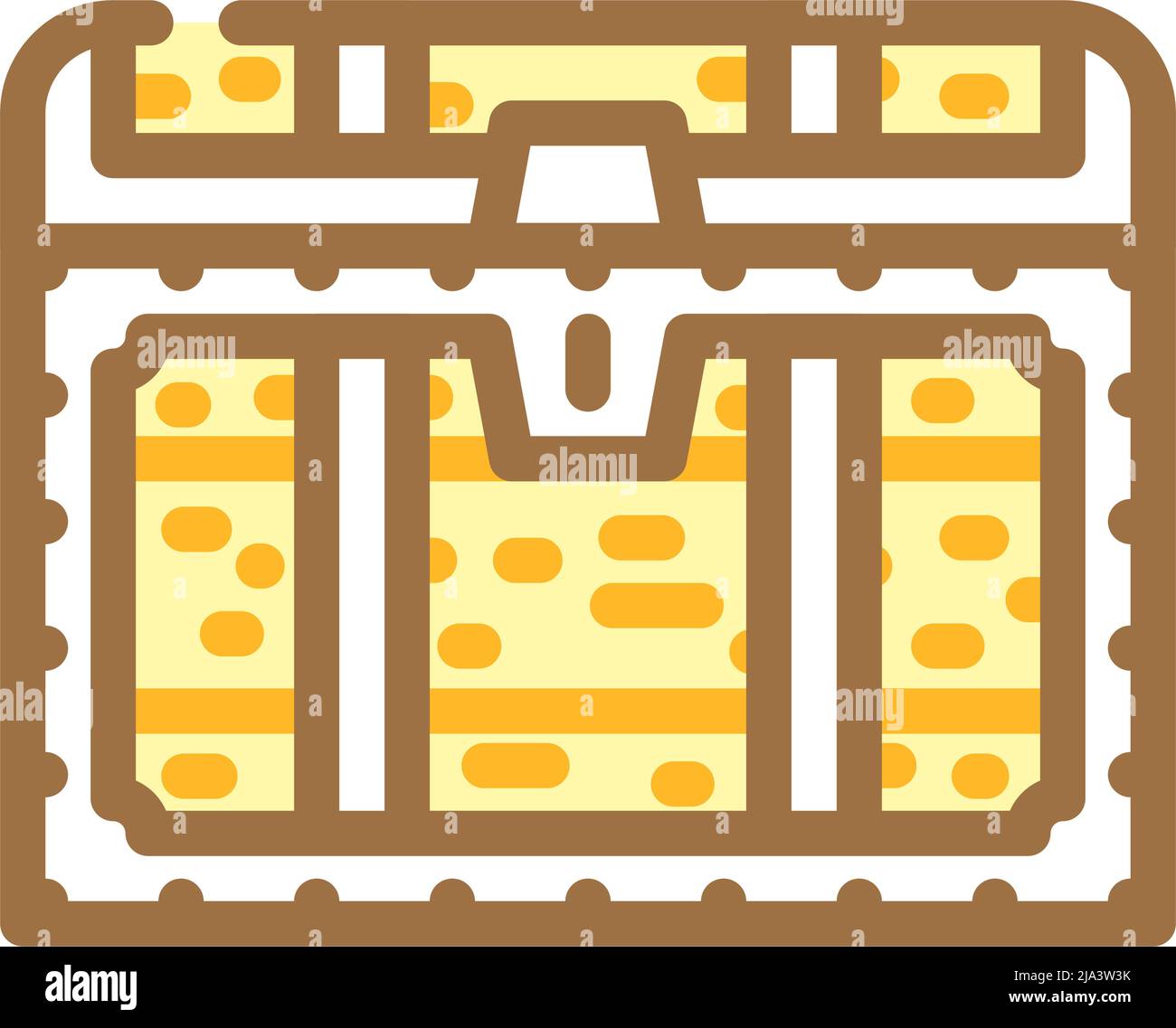 chest with treasure color icon vector illustration Stock Vector Image ...