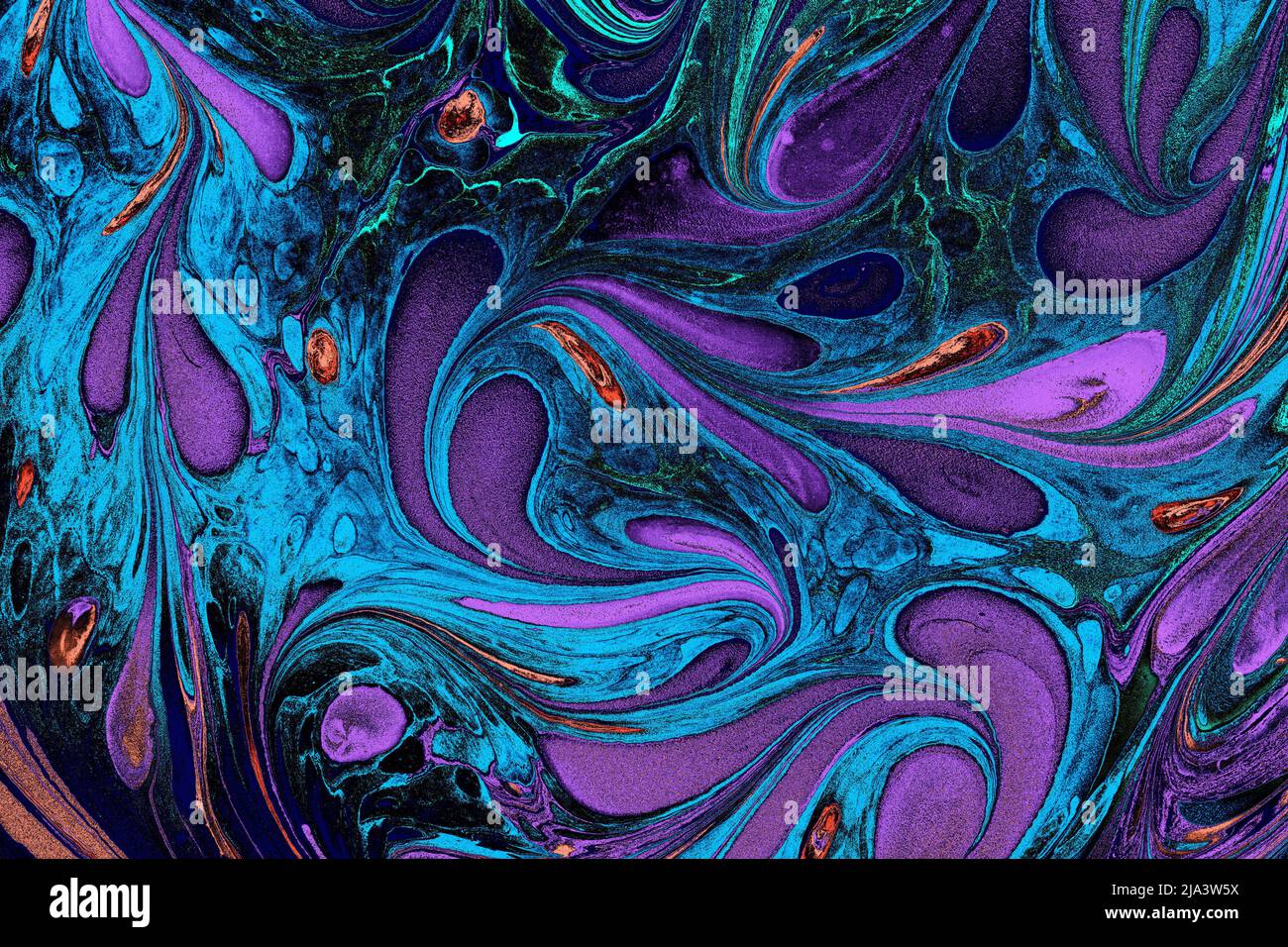 Abstract ebru cover art. Floral Ebru marbling texture background design ...