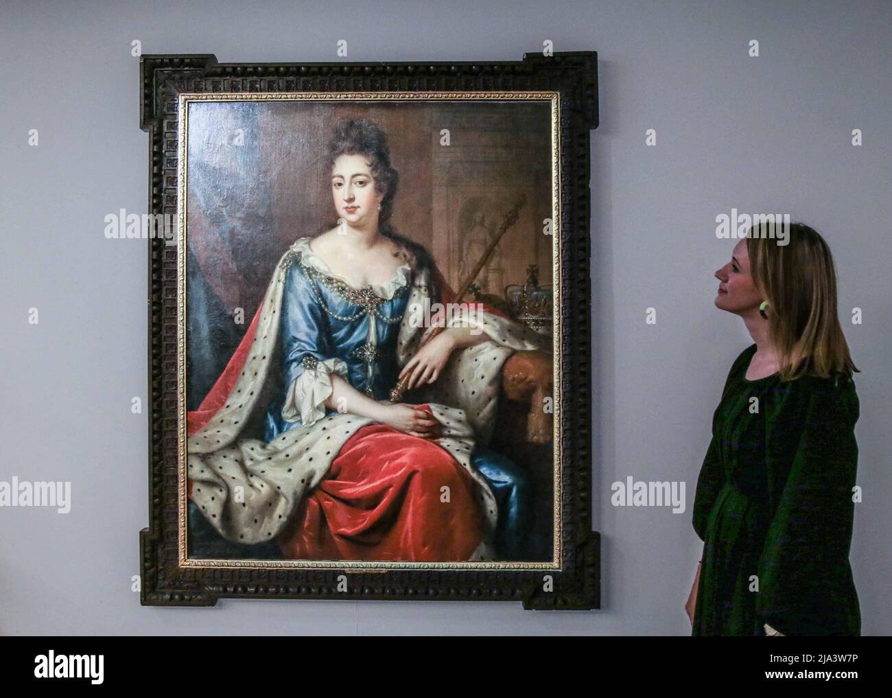 London, UK. 27th May, 2022. Portrait of Queen Mary II by Jan van der ...