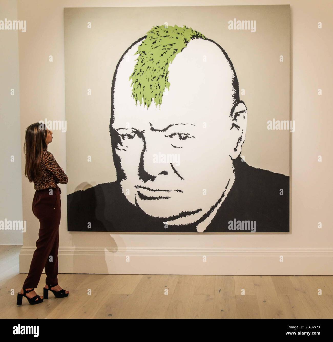 London, UK. 27th May, 2022. Turf War ( 2003) Banksy Est £4,000,000 ...