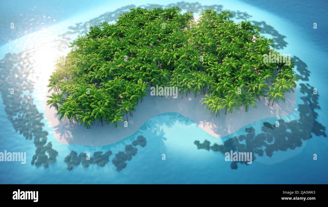 Drone flight over small island hi-res stock photography and images - Alamy