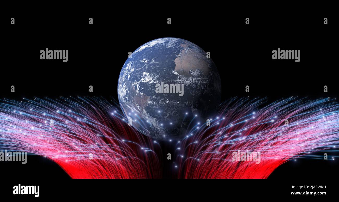 Planet earth in space. 3D render Stock Photo - Alamy