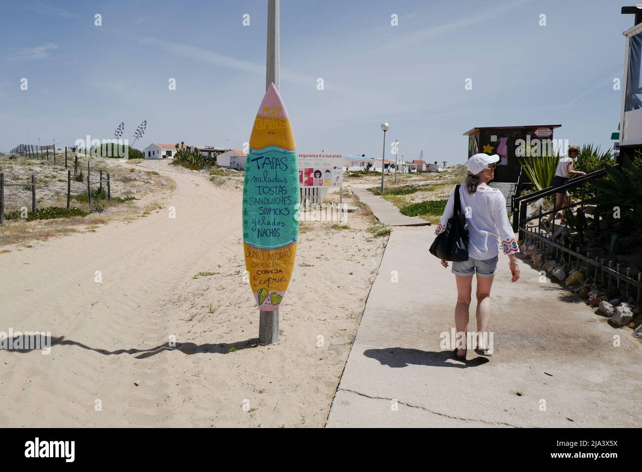 Culatra Island, OLHAO, Algarve, Portugal : A tourist visits the beach ...