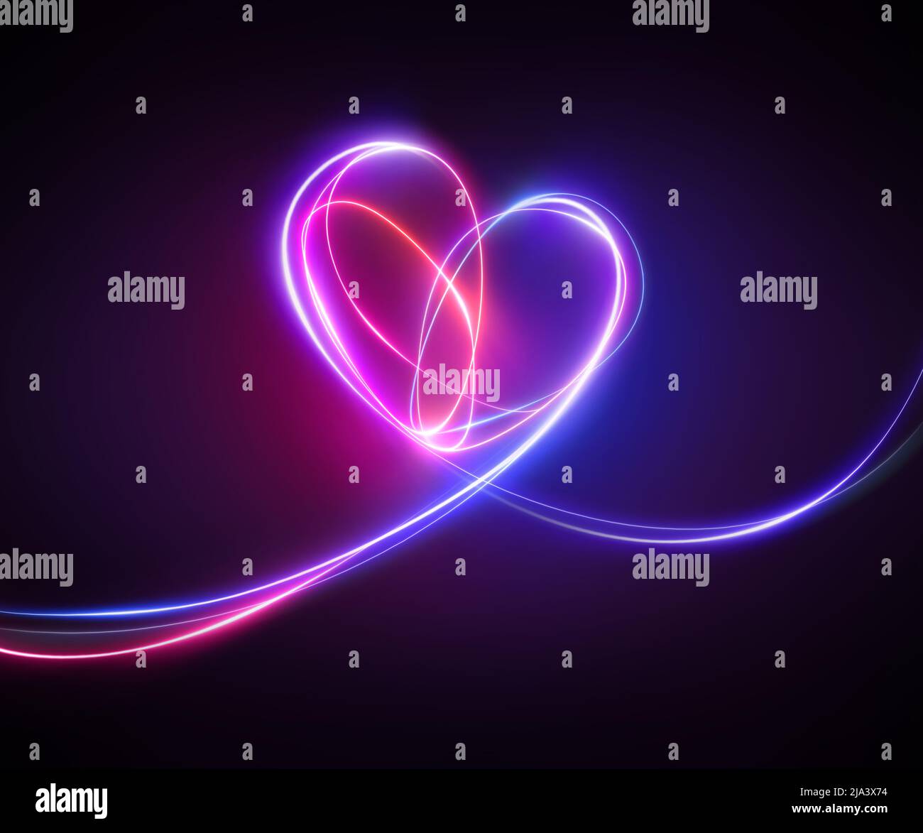 Glowing pink heart hi-res stock photography and images - Alamy