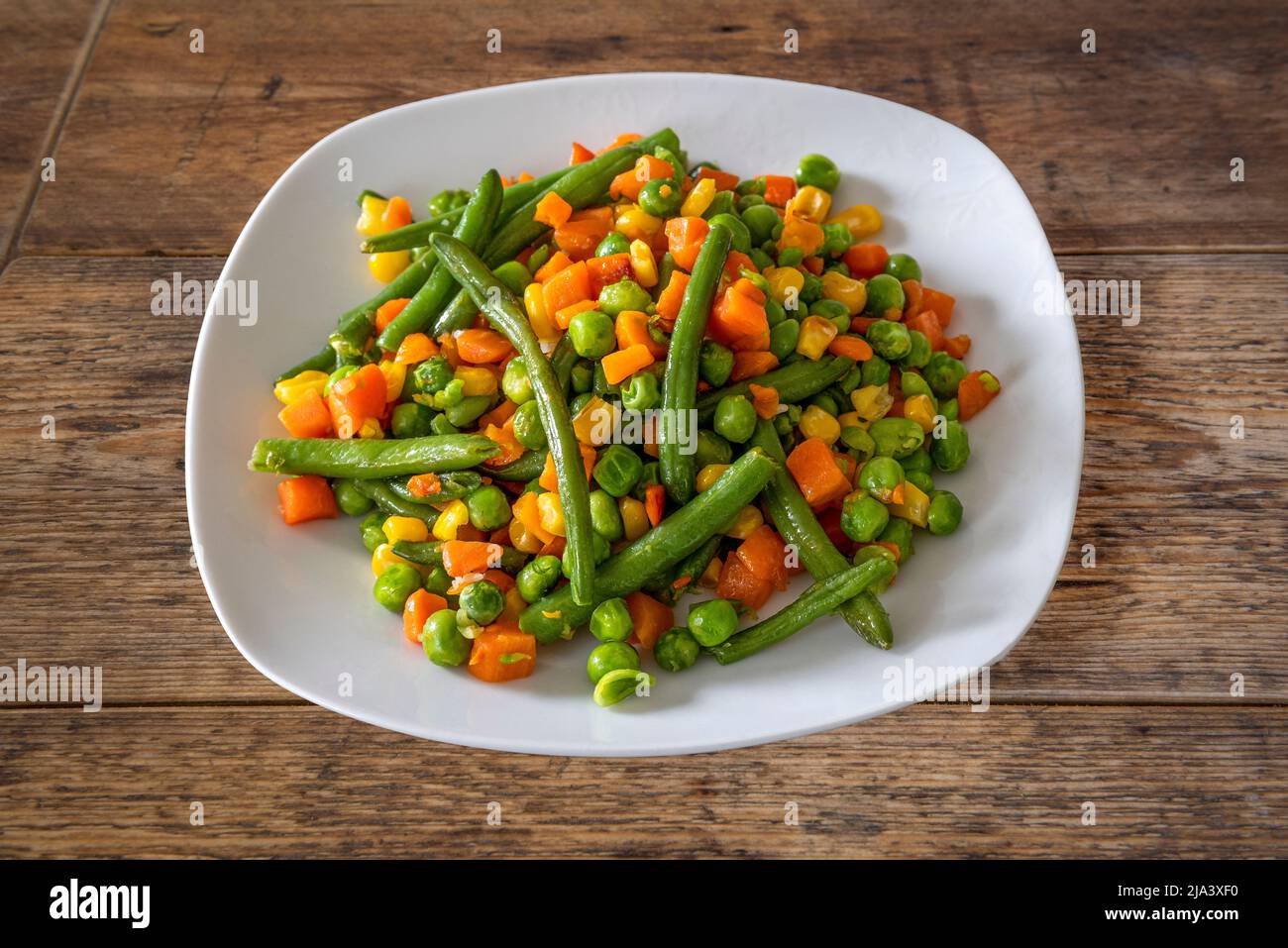 Mixed vegetables, fast food for home delivery, takeaway or eat in Stock ...