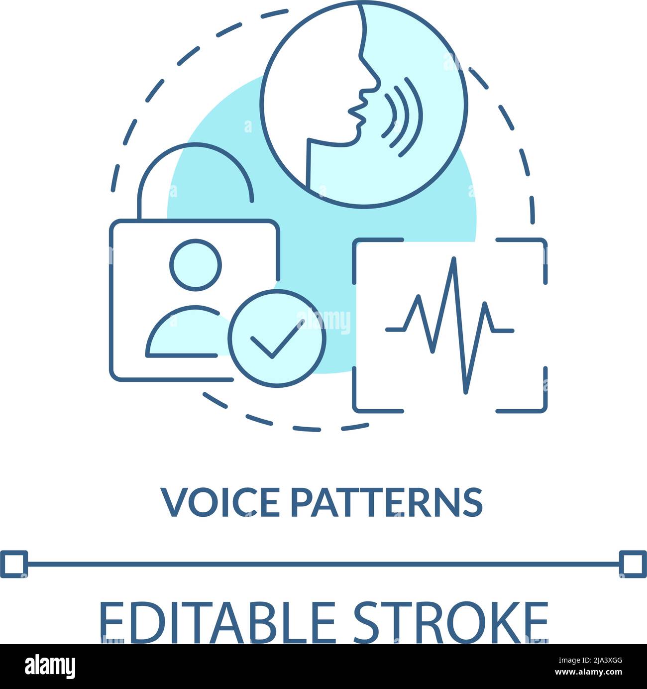 Voice patterns turquoise concept icon Stock Vector Image & Art - Alamy
