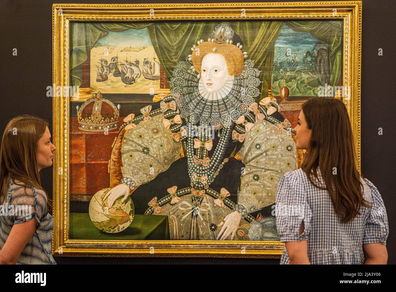 London UK, 27 May 2022. The Armada Portrait (1588) from the Woburn ...