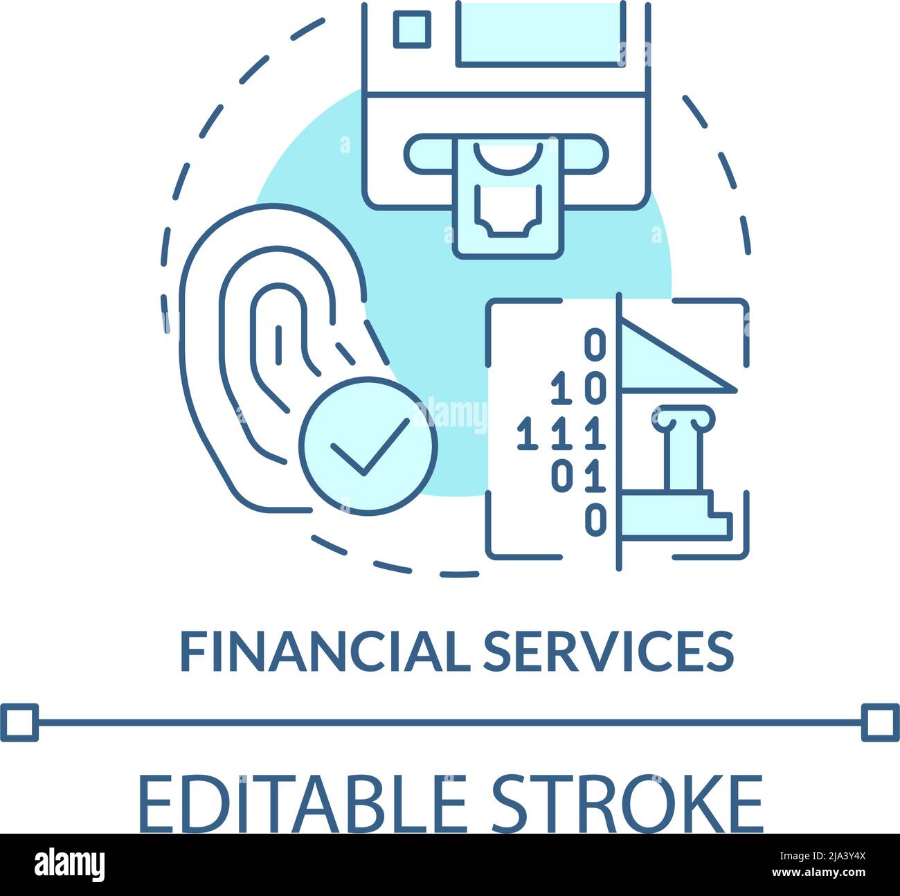 Financial services turquoise concept icon Stock Vector Image & Art - Alamy