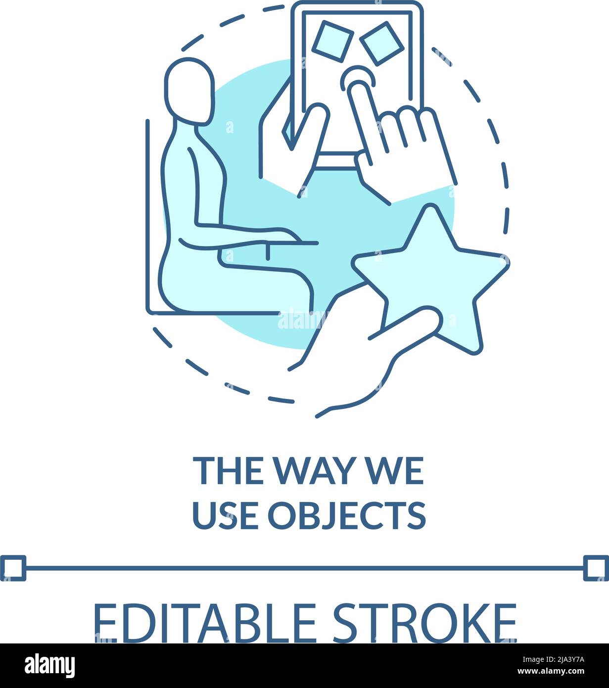 The way we use objects turquoise concept icon Stock Vector Image & Art ...