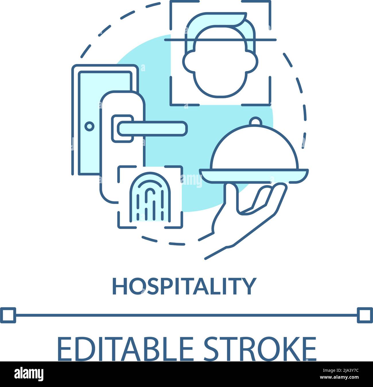 Hospitality turquoise concept icon Stock Vector Image & Art - Alamy
