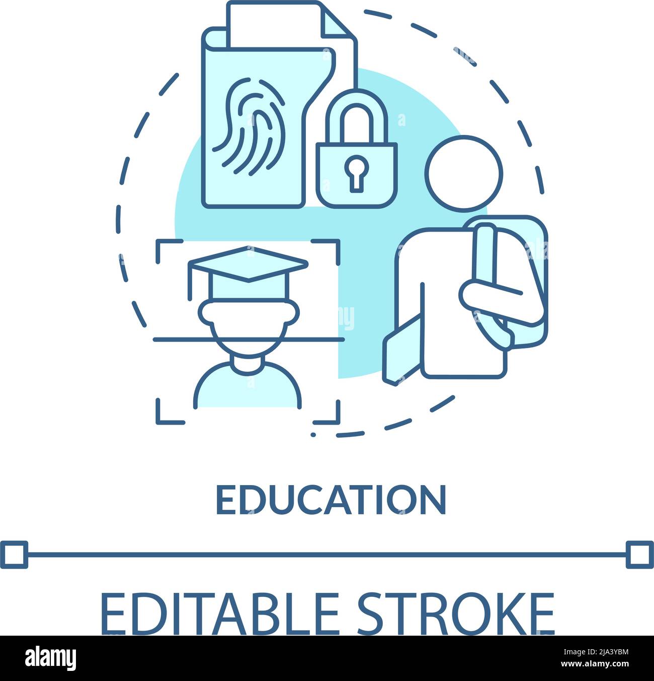 Education turquoise concept icon Stock Vector Image & Art - Alamy