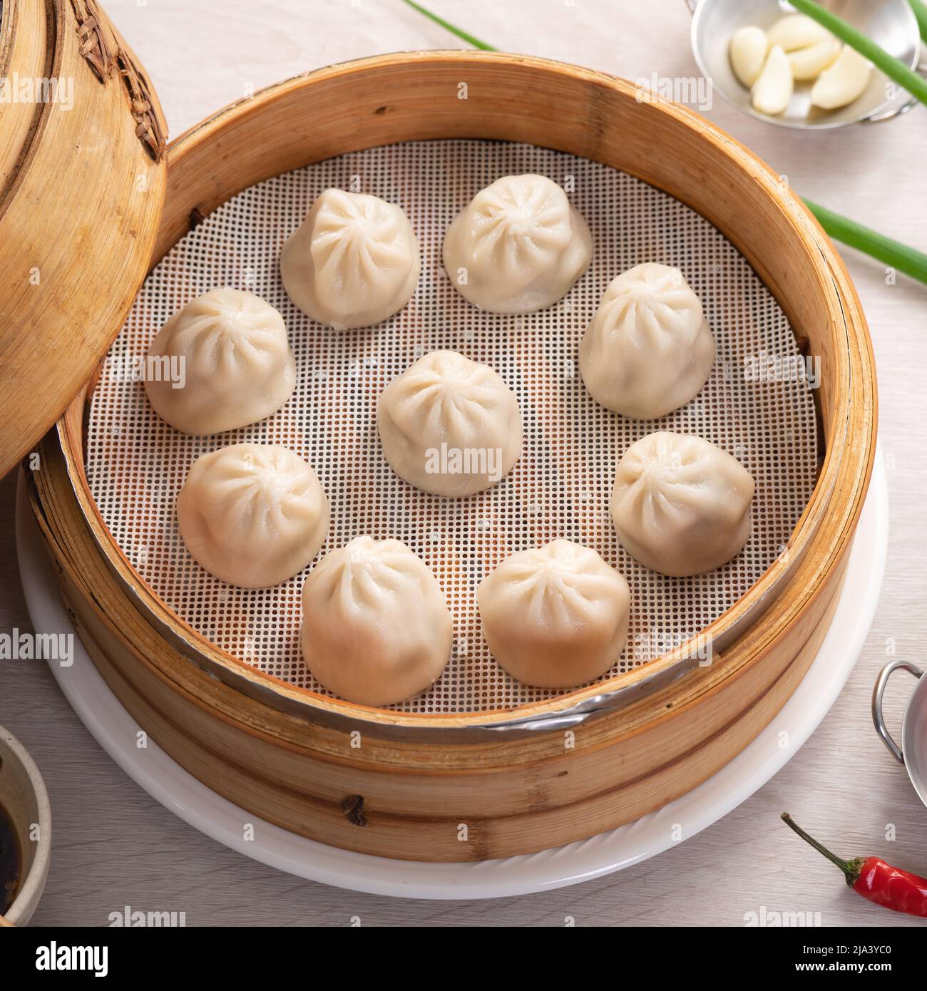 Steamed pork soup dumplings named Xiao long bao in Taiwan, Taiwanese ...