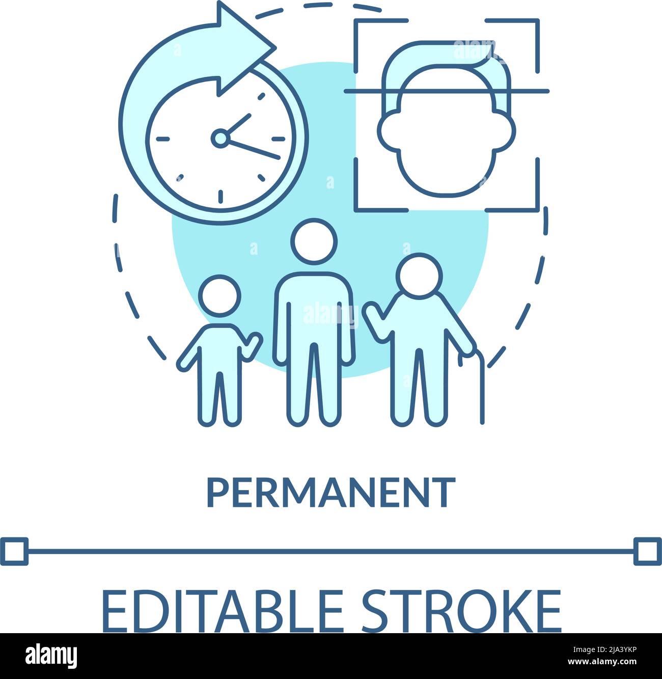 Permanent turquoise concept icon Stock Vector Image & Art - Alamy