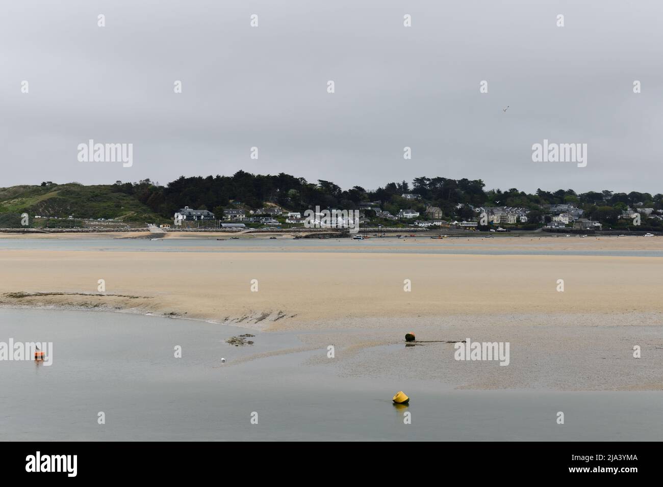 Camel Estuary with the village of Rock in the background Cornwall ...