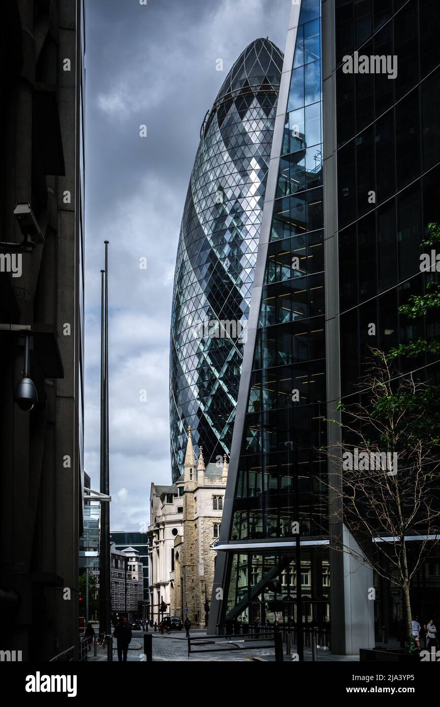 Gherkin City of London Stock Photo - Alamy