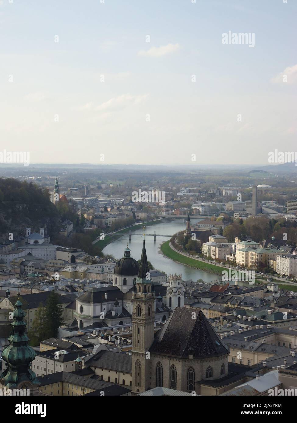 Salzburg is an Austrian city on the border of Germany, with views of ...