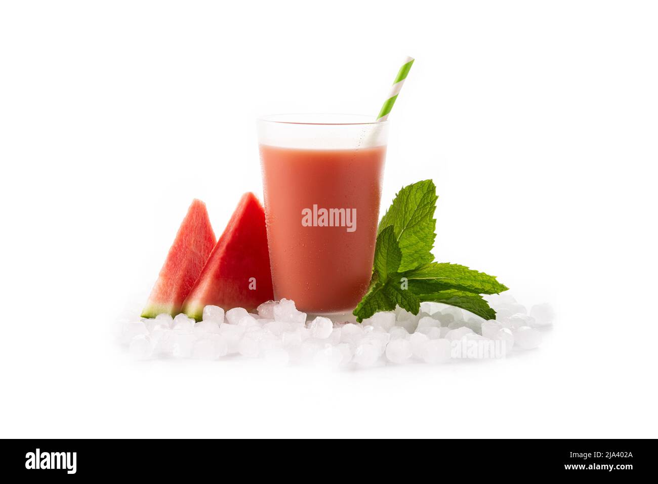 Fresh watermelon juice isolated on white background Stock Photo - Alamy