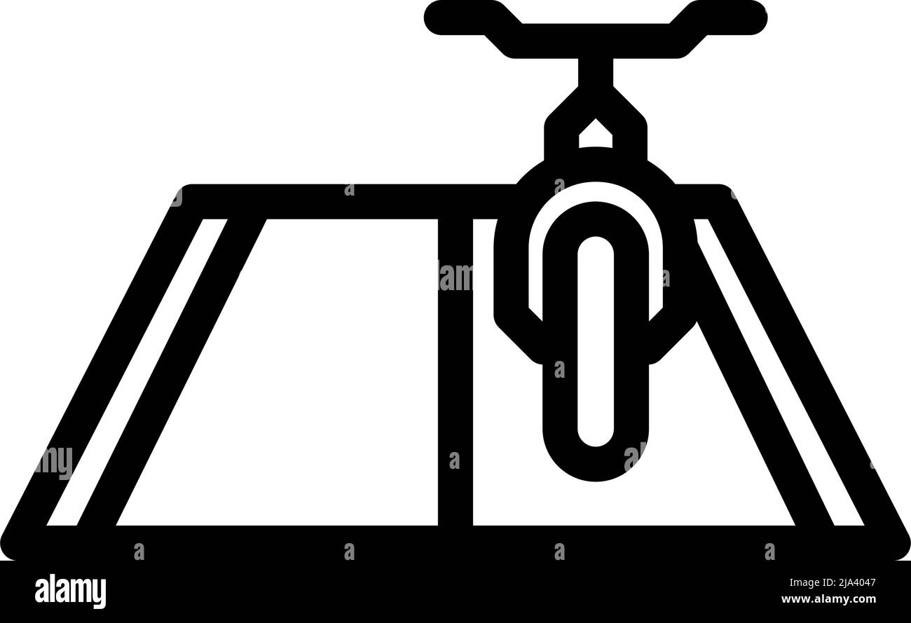 road riding on bicycle line icon vector illustration Stock Vector Image ...