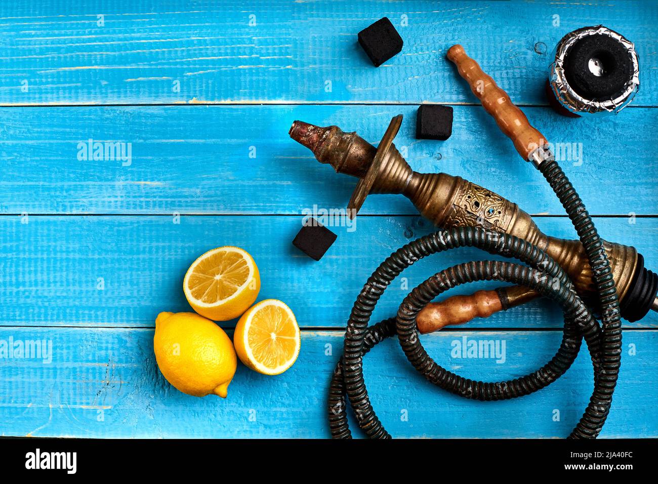Tobacco background. Turkish smoking hookah with tobacco flavor of ripe ...