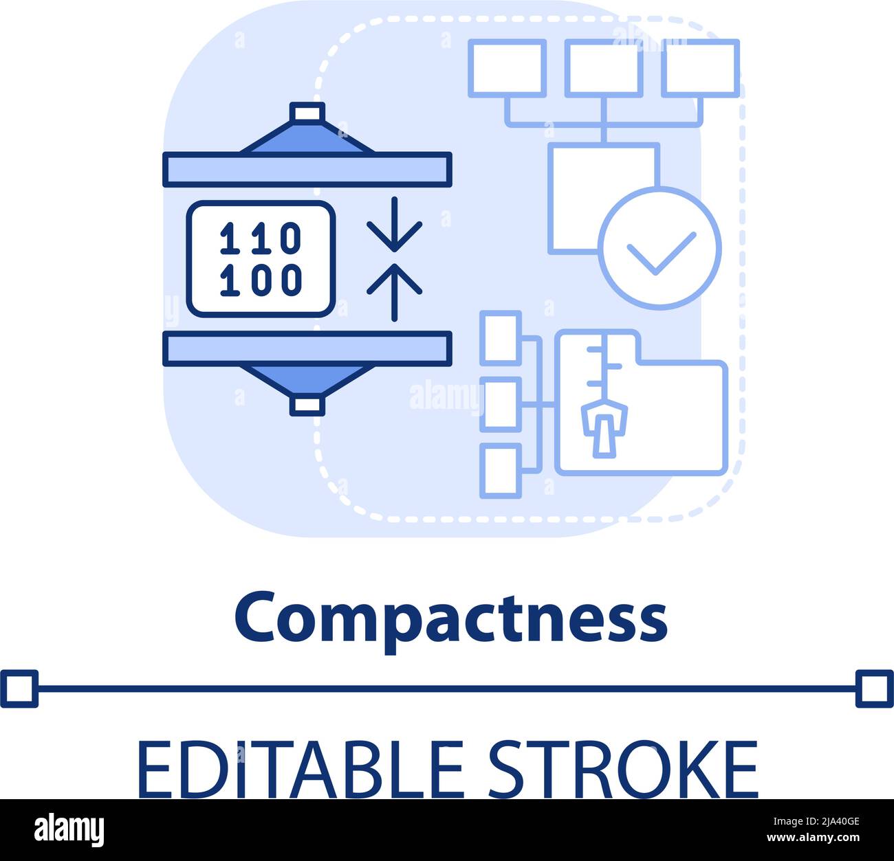 Compactness light blue concept icon Stock Vector Image & Art - Alamy
