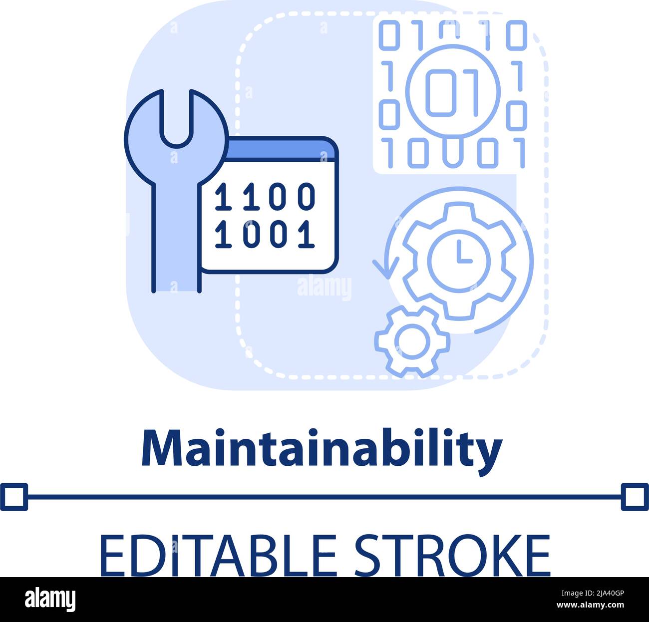 Maintainability Light Blue Concept Icon Stock Vector Image And Art Alamy