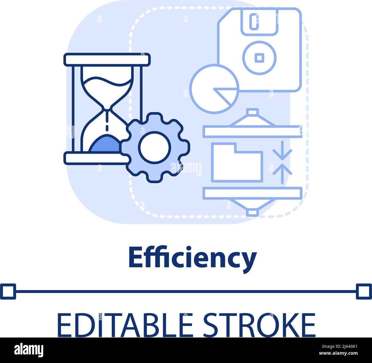 Efficiency light blue concept icon Stock Vector Image & Art - Alamy