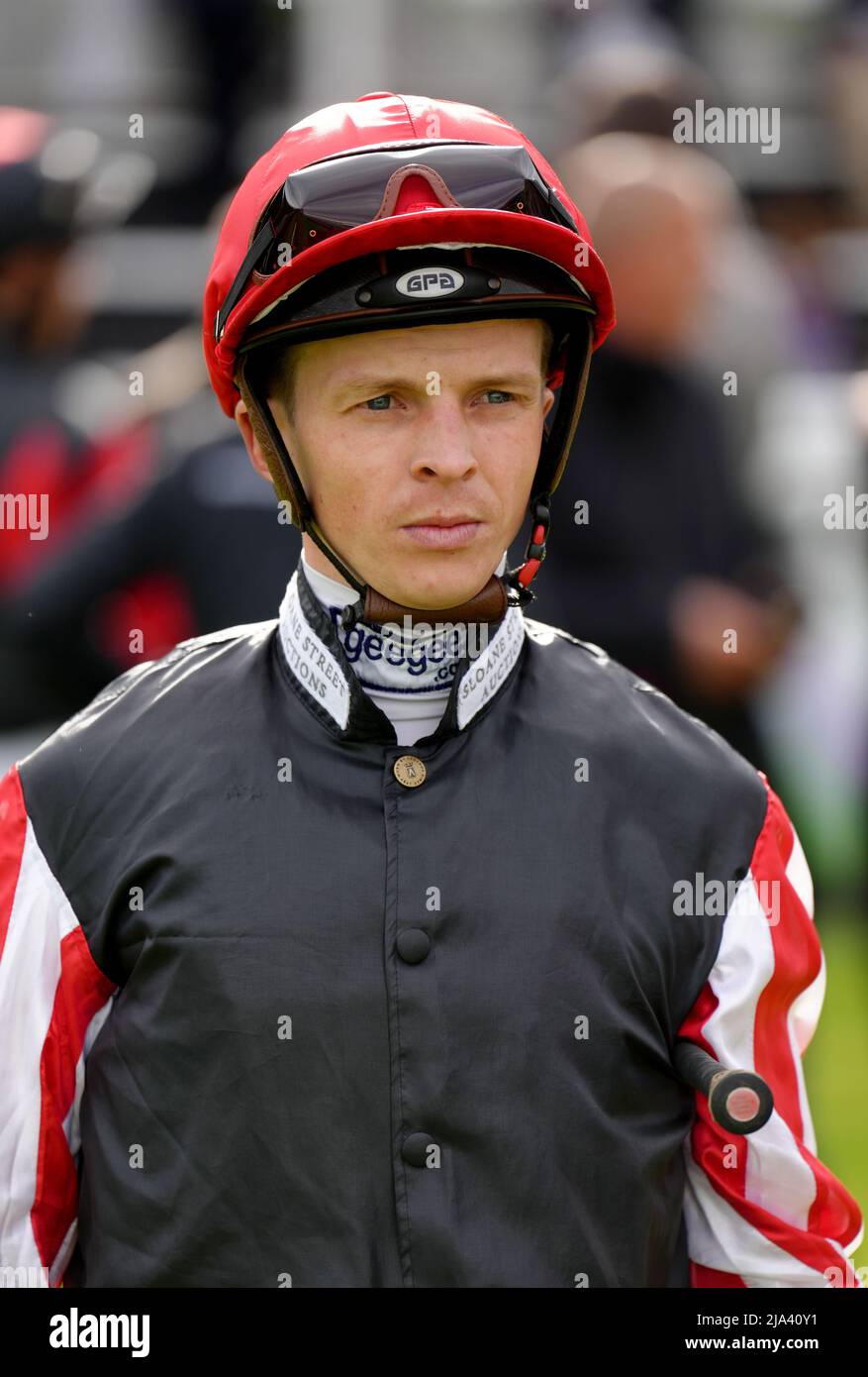 David Probert, jockey at Sandown Park Racecourse, Esher. Picture date ...