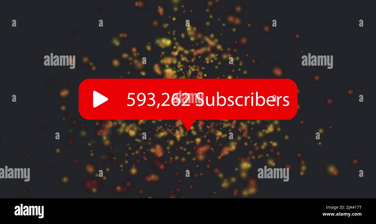 Image of subscribe over black background with yellow dots Stock Photo ...