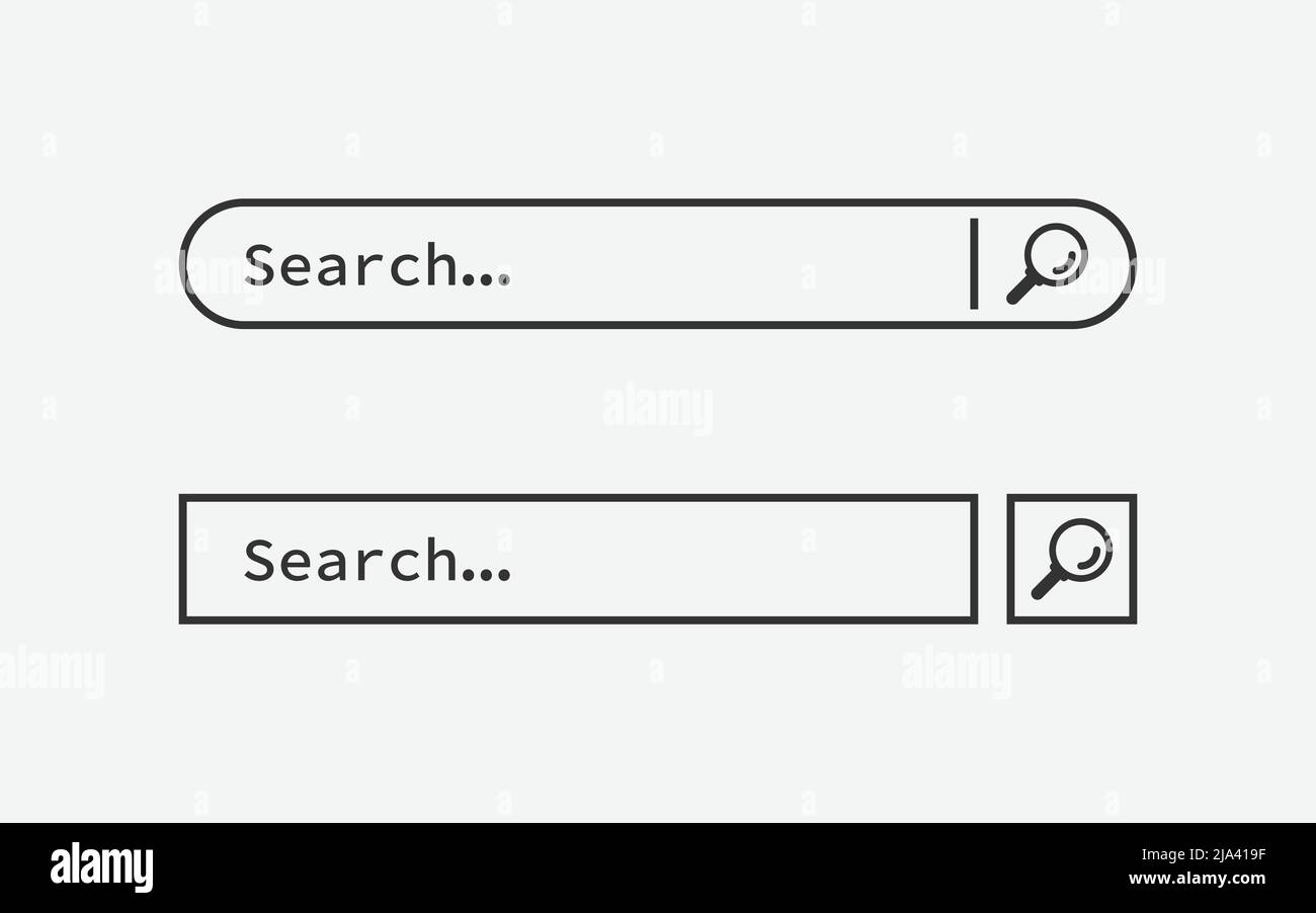 Search bar in flat style. Website address vector illustration on ...
