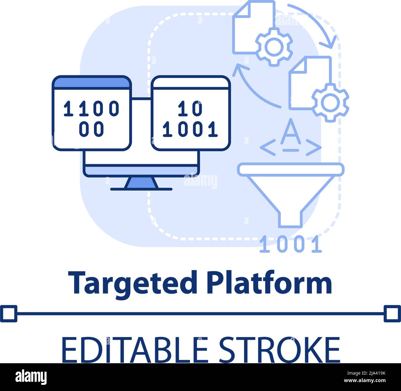 Targeted platform light blue concept icon Stock Vector Image & Art - Alamy