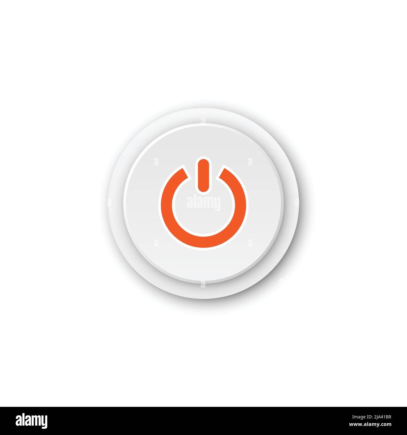 On and off buttons in flat style. Toggle switch vector illustration on isolated background ...