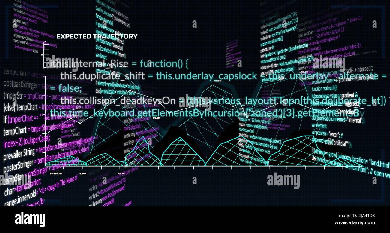 Image of data processing over black background Stock Photo - Alamy