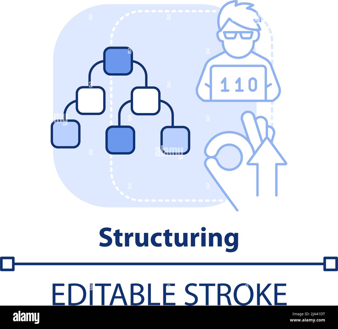 Structuring light blue concept icon Stock Vector Image & Art - Alamy