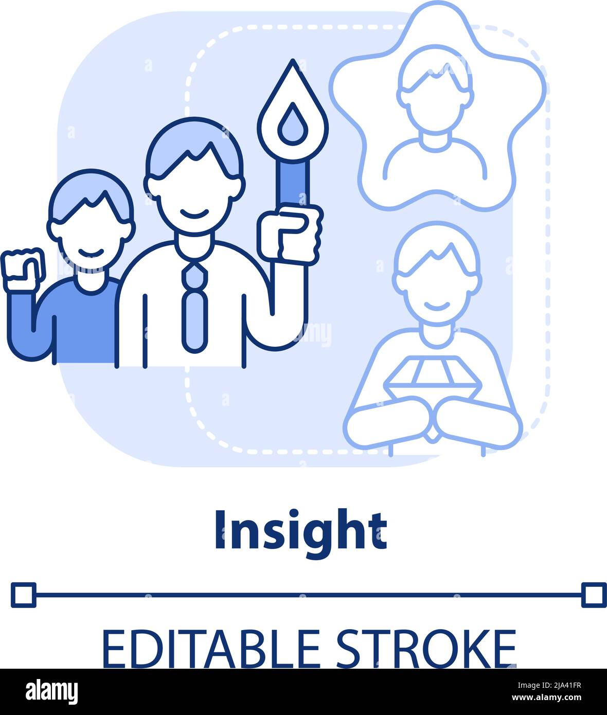 Insight light blue concept icon Stock Vector Image & Art - Alamy